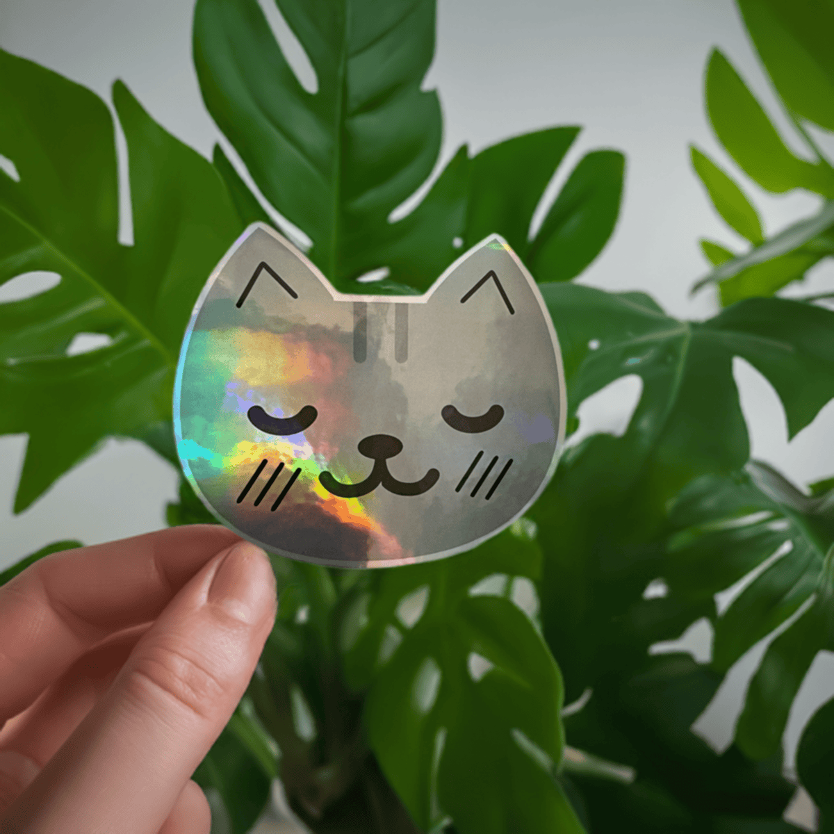 Knt Holographic Kitty Stickers Kntapparel